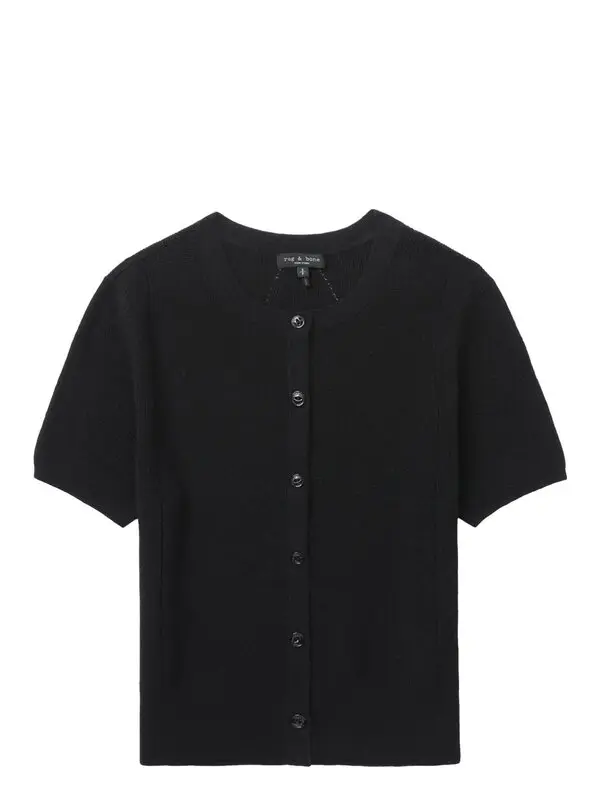 Rag & Bone Short-sleeve Knit Cardigan - Black