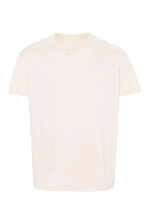 MAISON MARGIELA Logo-embroidered Cotton T-shirt - Neutrals