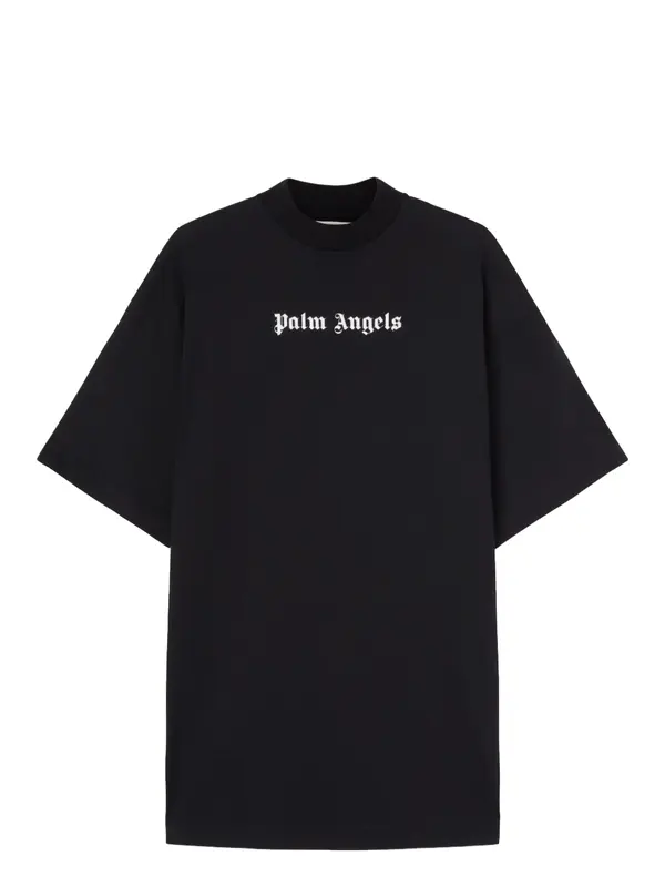 Palm Angels Classic Logo Cotton Dress - Black