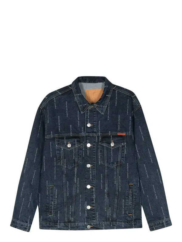 Martine Rose Embroidered Denim Jacket - Blue