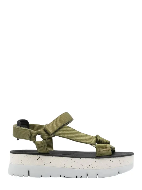 Camper Oruga Up Flatform Sandals - Green