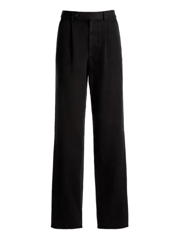 Bally High-waist Cotton Trousers With Belt - Black