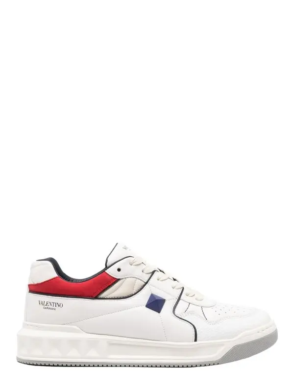 Valentino Garavani One Stud Leather Sneakers - White