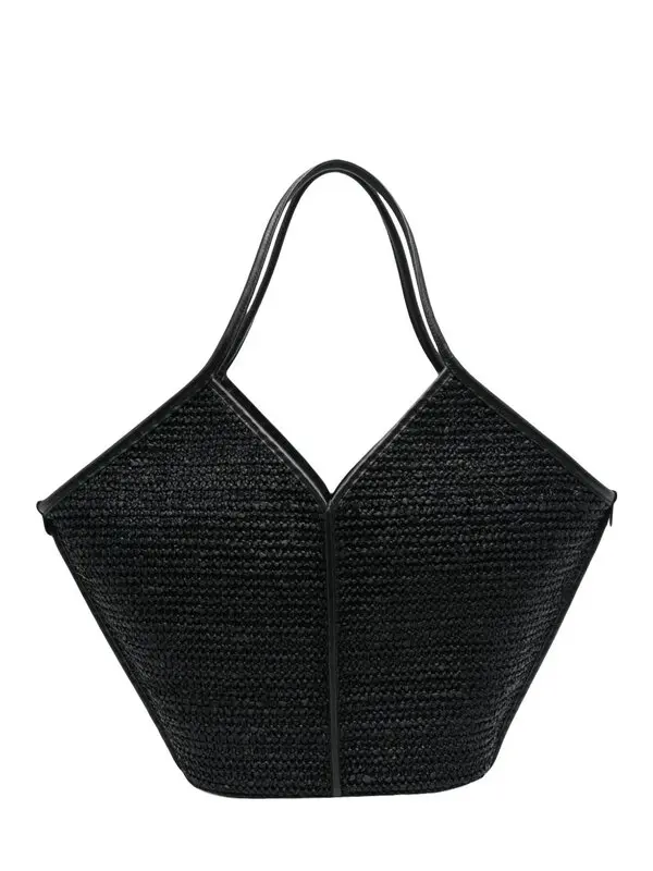 Hereu Calella Raffia Tote Bag - Black