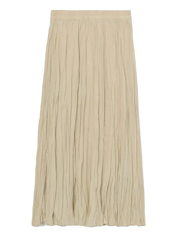 B+AB High-rise Crinkled Midi Skirt - Neutrals