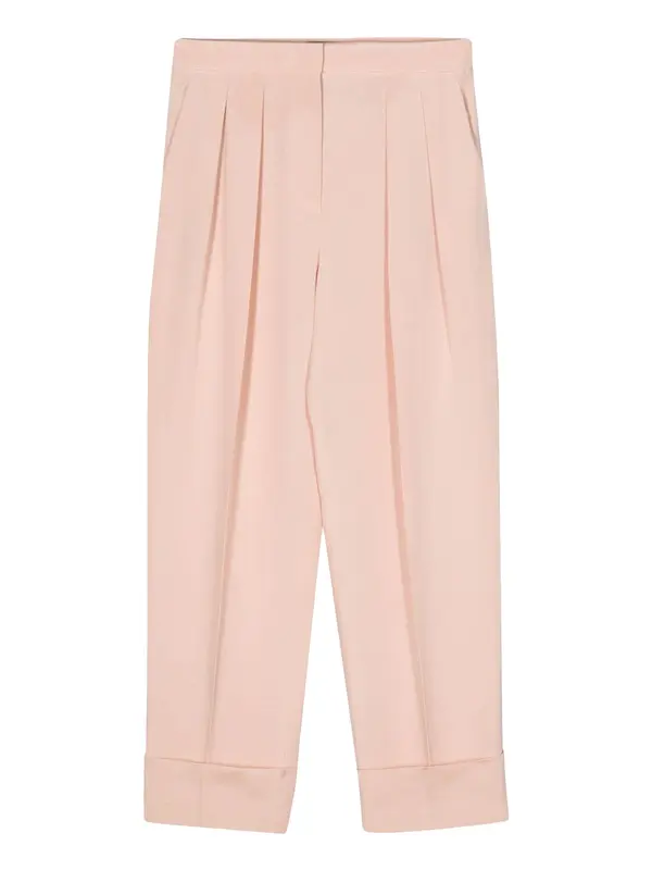 Giorgio Armani Glitter-detail Silk Trousers - Pink
