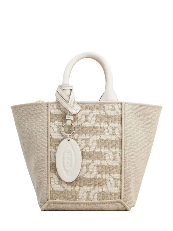 TOD'S Mini Shopping Tote - Neutrals