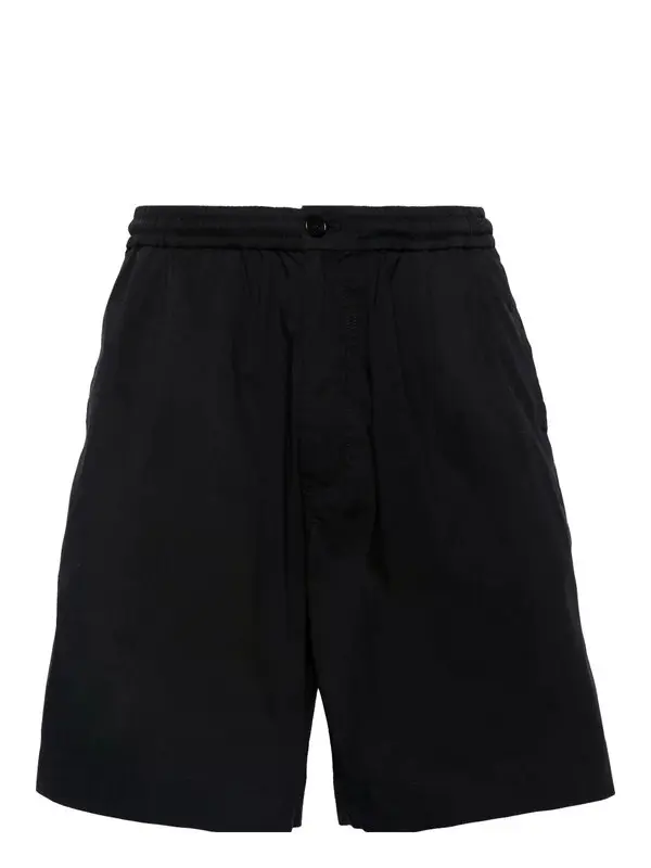Aspesi Elasticated-waist Poplin Shorts - Black