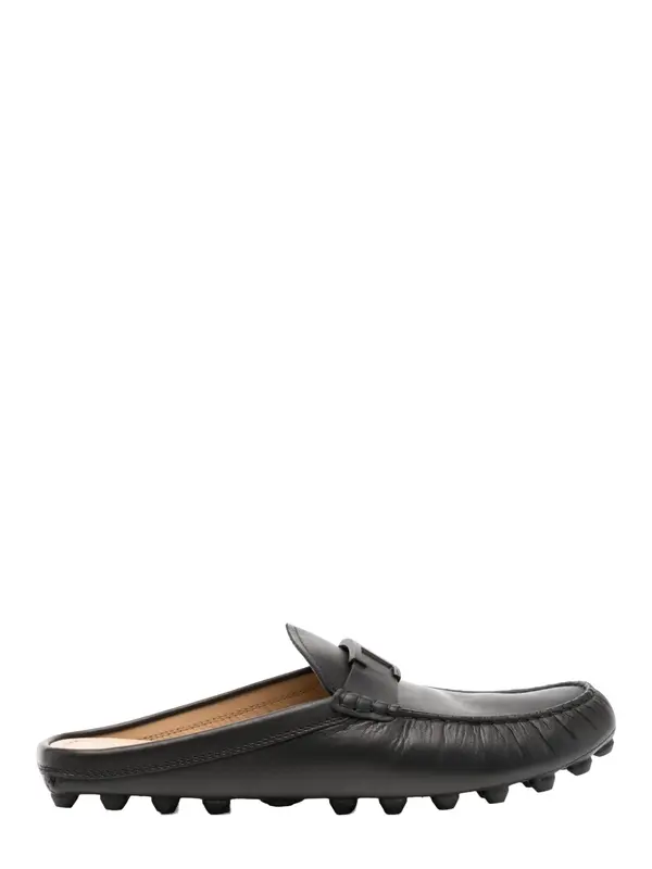 TOD'S Timeless Gommino Leather Mules - Black