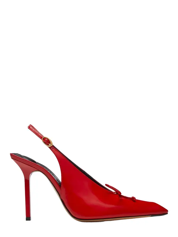 Jacquemus Abra 100mm Slingback Sandals - Red