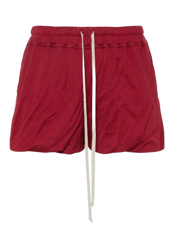 Rick Owens Side-slits Jersey Shorts - Red