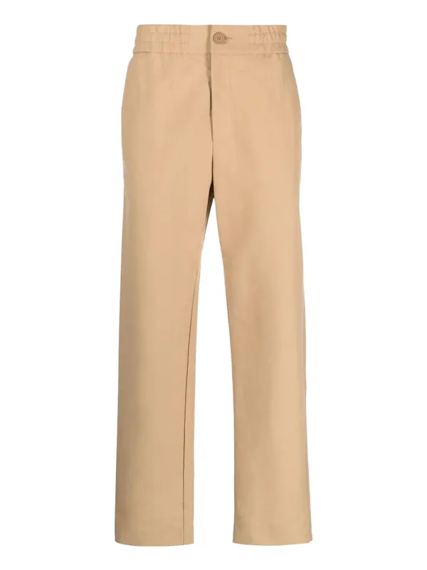 Versace Logo Patch Trousers - Neutrals