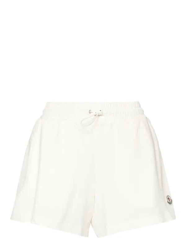 Moncler Logo-appliqué Jersey Shorts - White