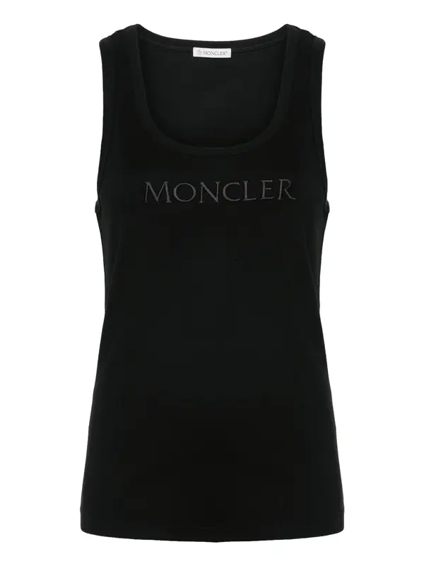 Moncler Logo-embroidered Tank Top - Black