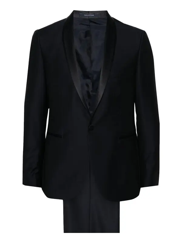 Tagliatore Single-breasted Wool Suit - Blue