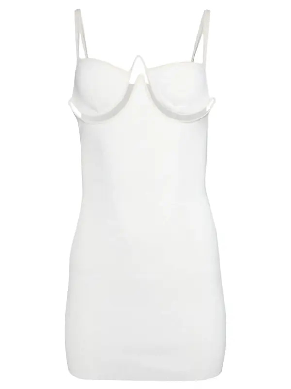 DION LEE Underwire-cup Mini Dress - Neutrals