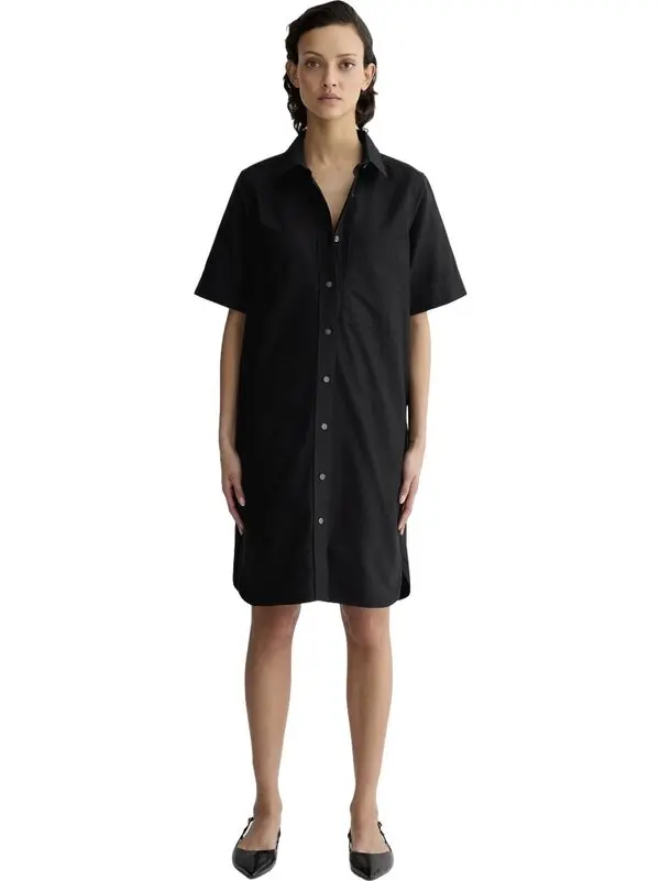 Everlane Oxford Short-sleeve Shirt Dress - Black