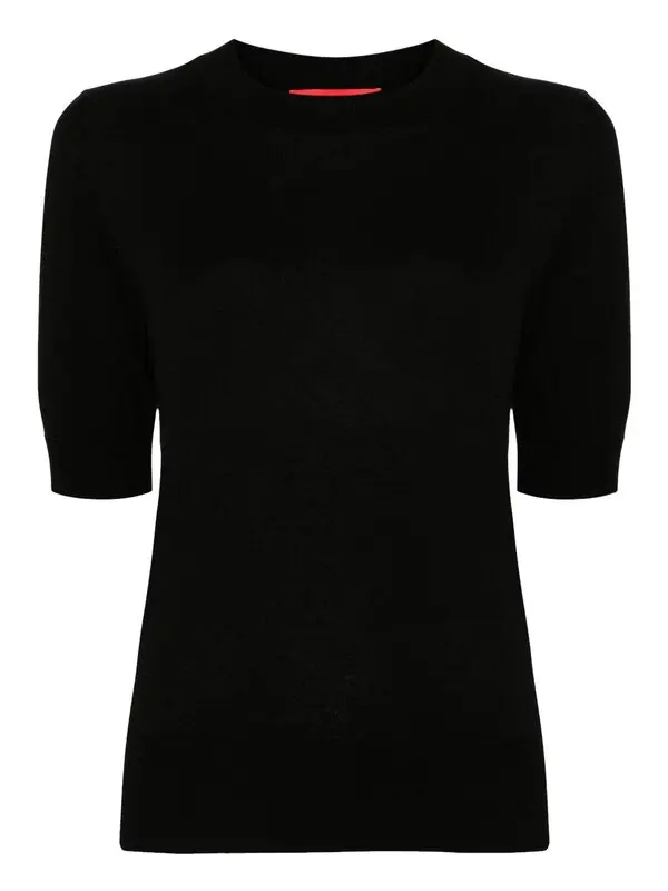 WILD CASHMERE Fine-ribbed Top - Black