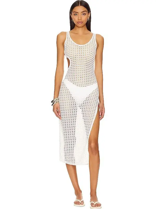LOVEWAVE The Carina Midi Dress - White