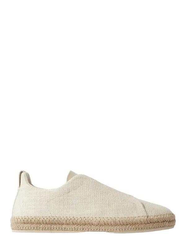 Zegna Triple Stitch™ Canvas Espadrille Sneakers - Neutrals