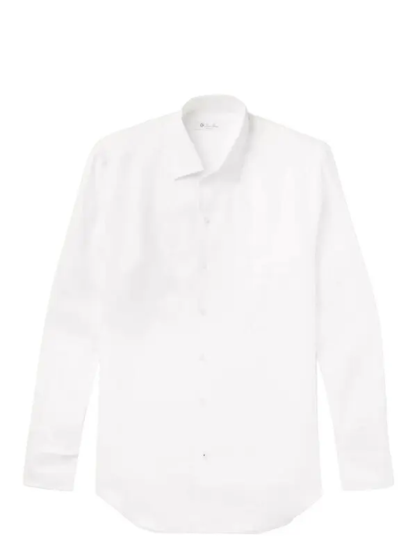 Loro Piana André Slub Linen Shirt - White