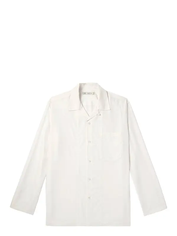 UMIT BENAN Camp-collar Silk Shirt - White