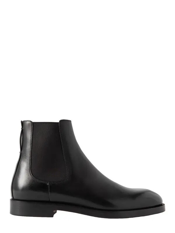 Zegna Torino Leather Chelsea Boots - Black