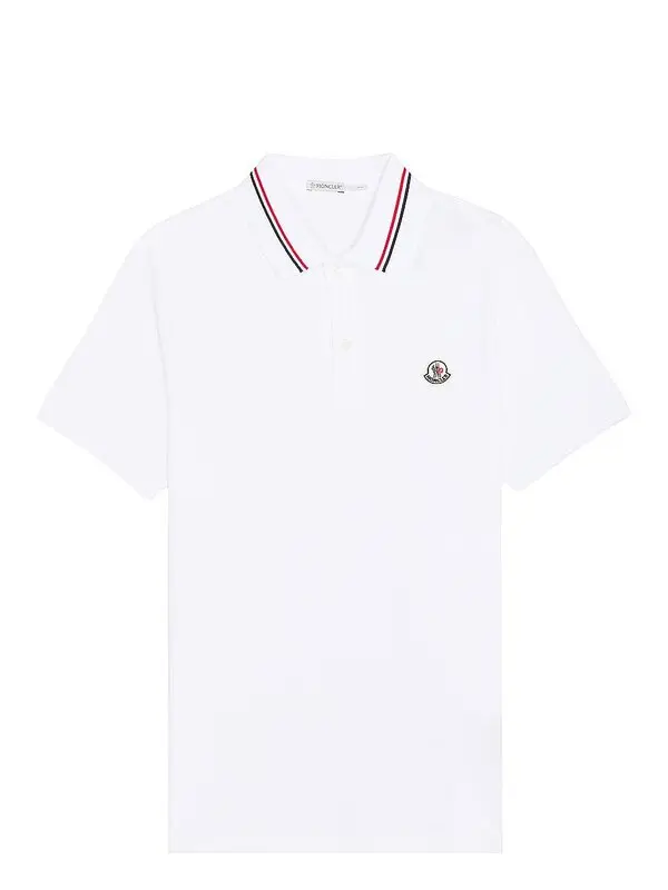 Moncler Short Sleeve Polo - White