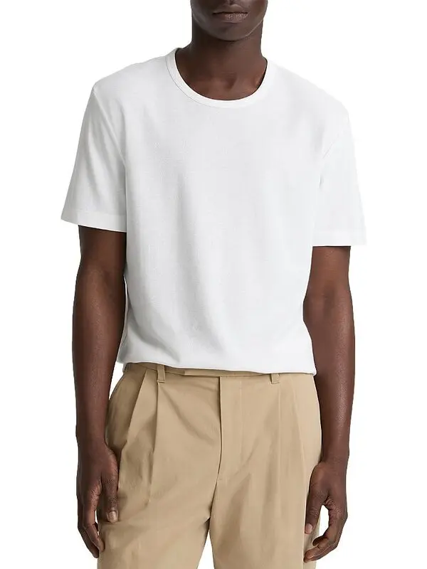 Vince Pima Cotton Pique Tee - Optic White