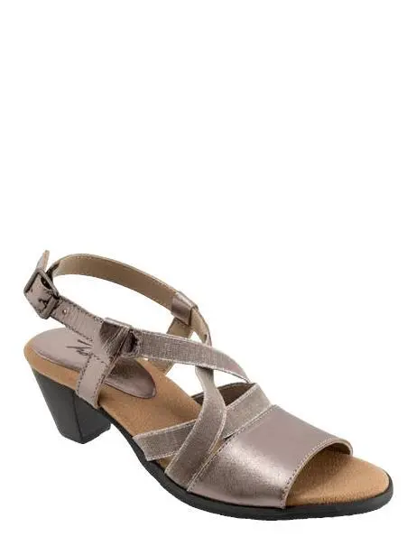 Trotters Meadow Ankle Strap Sandal - Pewter
