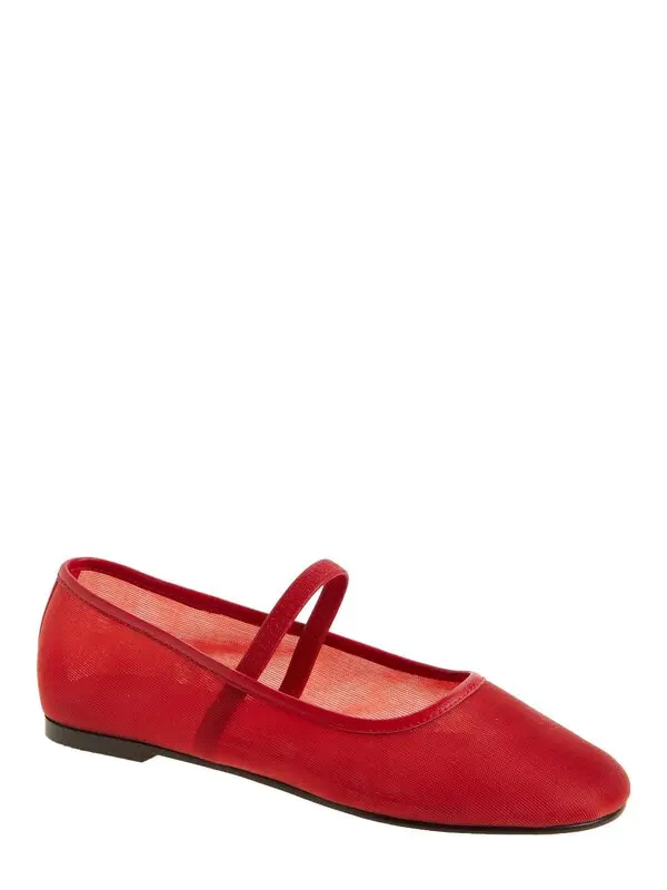 Madewell Cosme Mary Jane Flat - Bandana Red