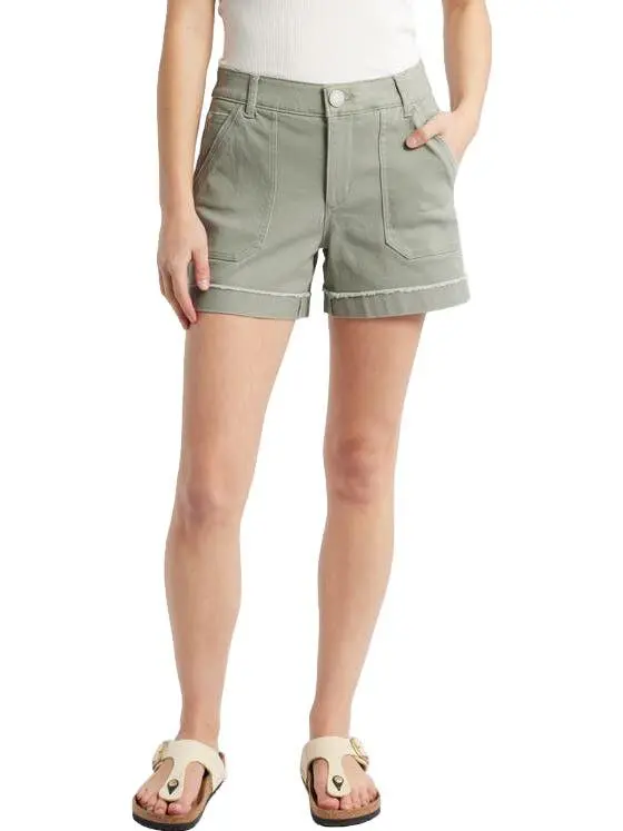 Wit & Wisdom Ab'solution High Waist Twill Shorts - Deep Seagrass