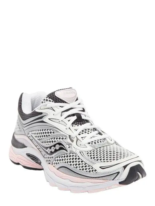Saucony Gender Inclusive Progrid Omni Sneaker - Silver/pink