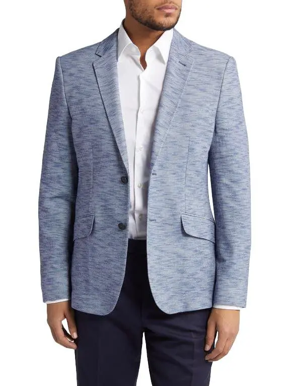 Ted Baker London Marcusj Slim Fit Slub Knit Sport Coat - Blue