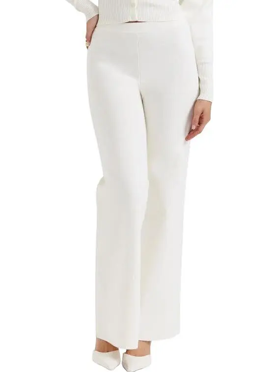 House Of Cb Vanna Cotton-blend Flare Pants - White