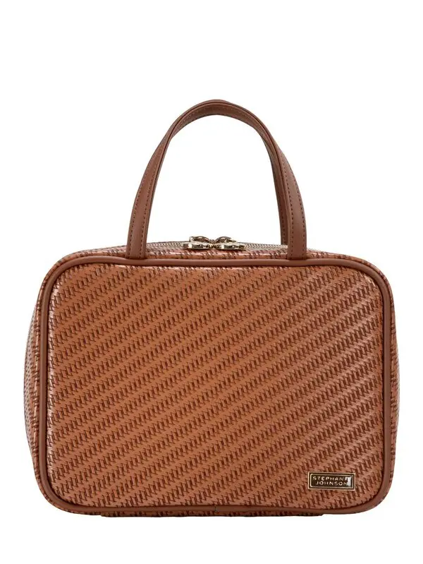 Stephanie Johnson Paros Coconut Cosmetics Traveler Case - Cognac