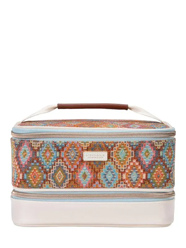 Stephanie Johnson Paros Jenny Train Cosmetics Case - Orange Multi