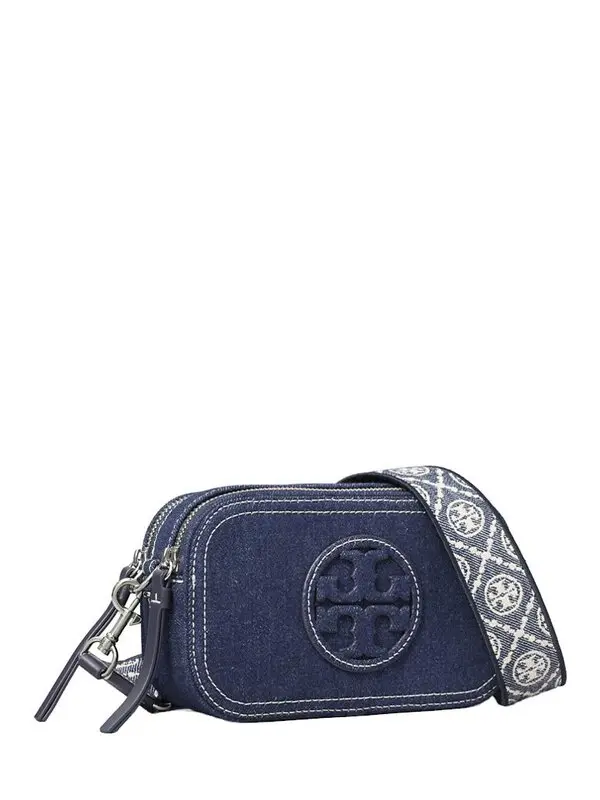 Tory Burch Mini Miller Denim Crossbody Bag - Royal Navy