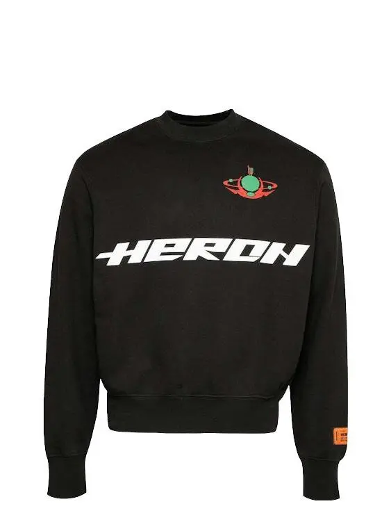 Heron Preston Globe Burn Crewneck Sweatshirt - Black