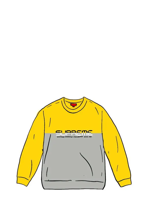 Supreme Split Logo Pullover - Yellow
