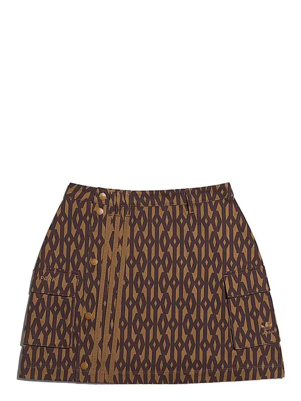 Adidas Ivy Park Monogram Skirt - Wild Brown/night Red