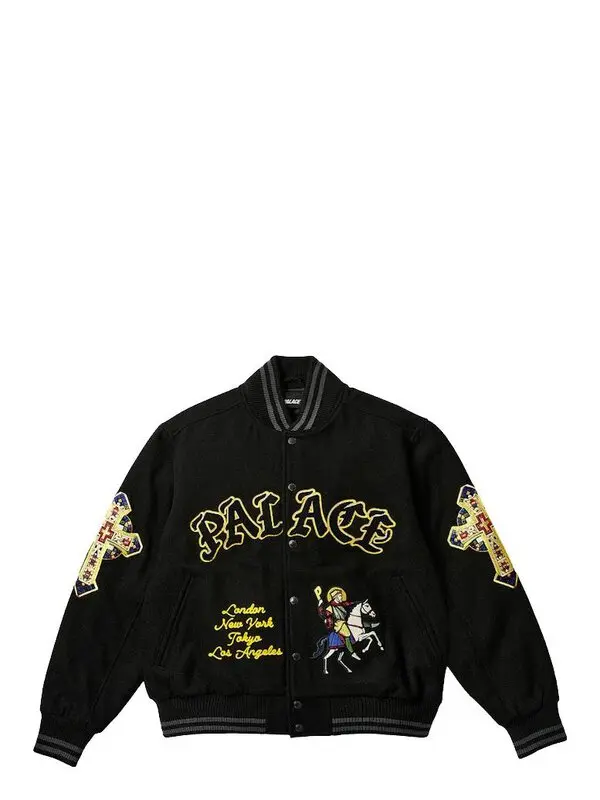 PALACE Saints Varsity Jacket - Black