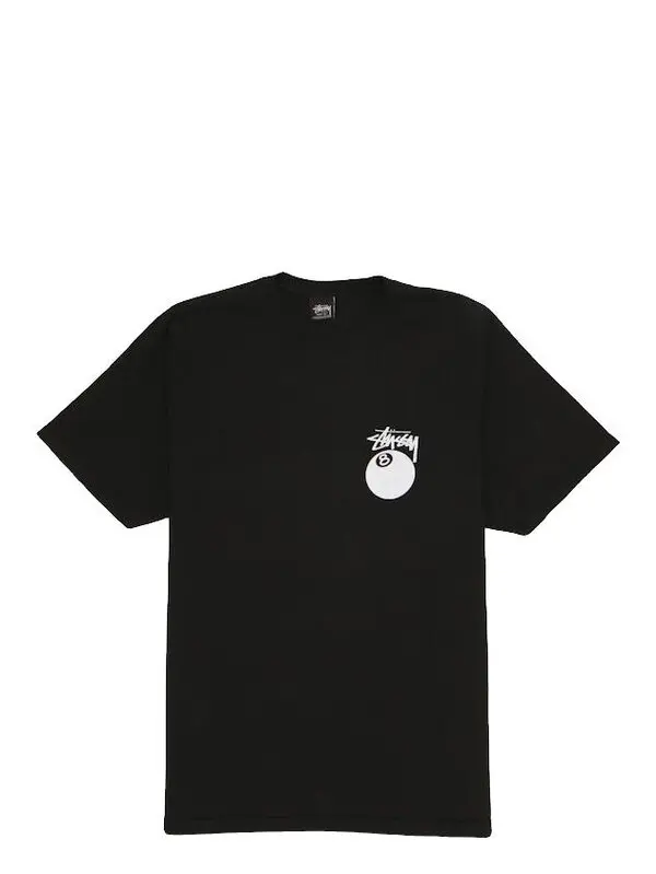 StÜssy 8 Ball Pigment Dyed Tee Shirt - Black