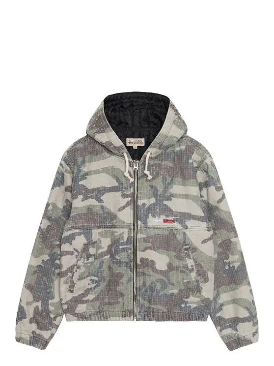 StÜssy Camo Canvas Work Jacket - Woodland Camo