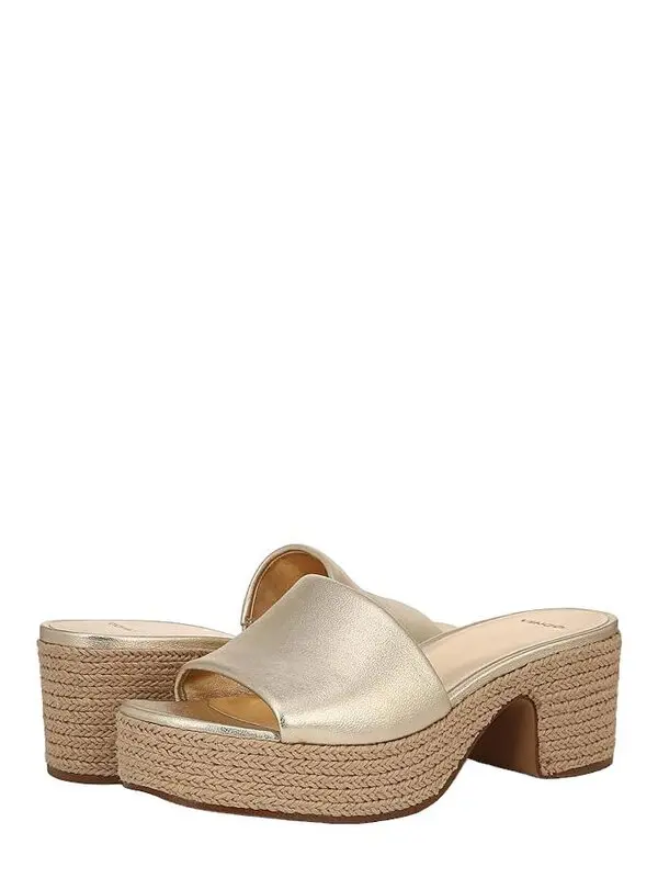 Vince Margo Slide Platform Espadrilles - Beige