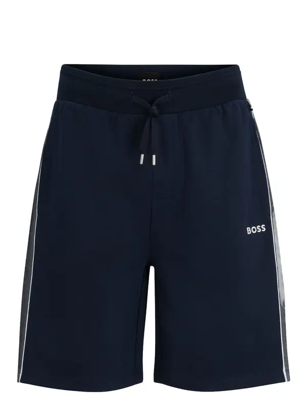 Hugo Boss Logo-embroidered Track Shorts - Blue