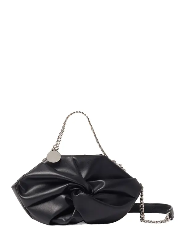 Stella McCartney Twist-detail Faux-leather Bag - Black
