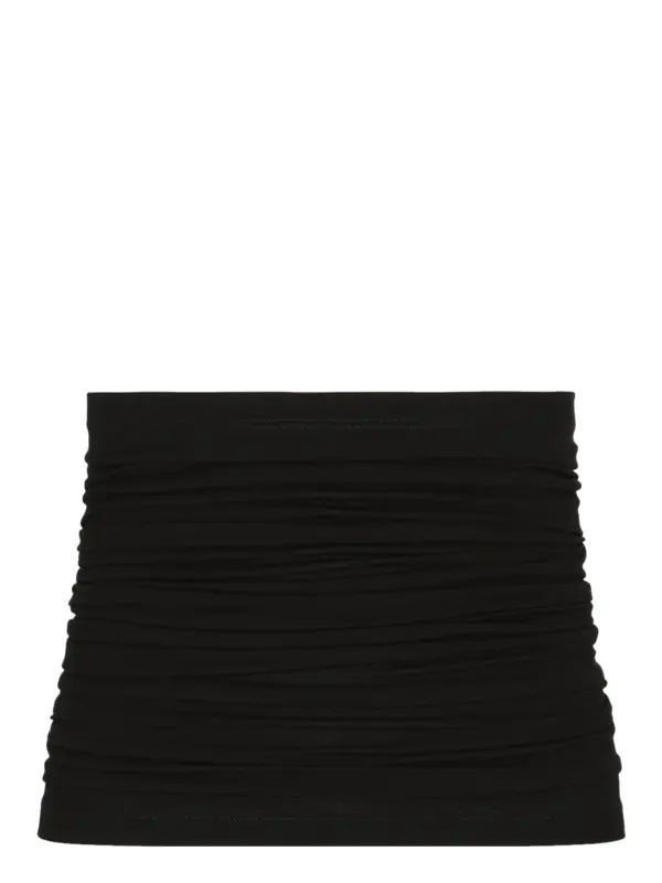 Dolce & Gabbana Zip-up Ruched Waist Sash - Black