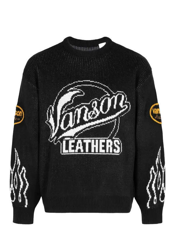 Supreme X Vanson Leathers Jumper - Black
