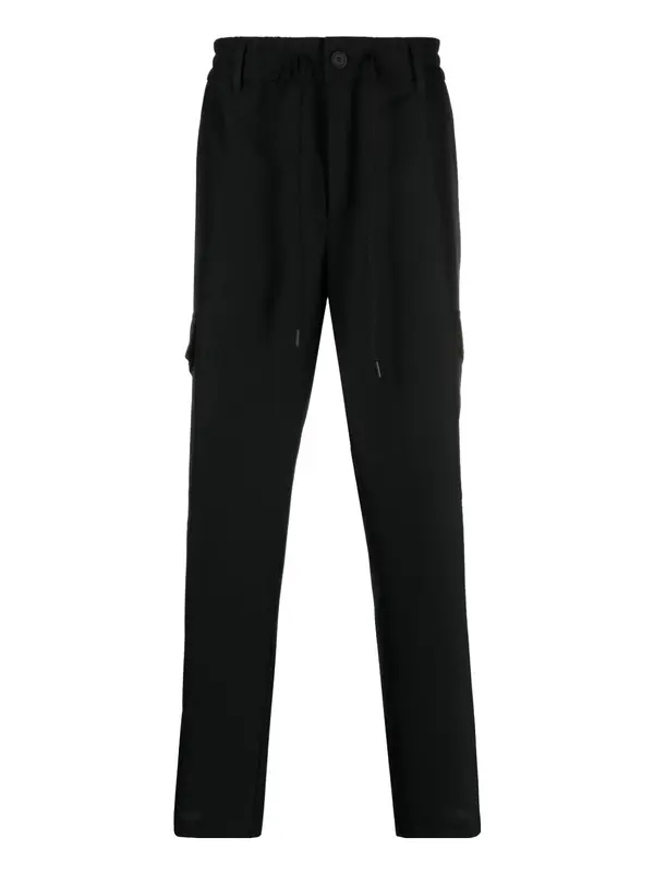 Versace Logo-patch Cargo Trousers - Black